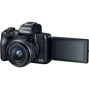 Canon EOS M50 Mirrorless Digital Camera (Black) Bundle w/Canon EF-M 15-45mm is STM & Tamron 70-300mm Di LD Lenses + Auto (EF/EF-S to EF-M) Mount Adapter + Basic Camera Kit (Renewed)