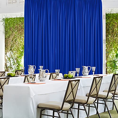 AK TRADING CO. 10 feet x 10 feet Polyester Backdrop Drapes Curtains Panels with Rod Pockets - Wedding Ceremony Party Home Window Decorations - Royal Blue (DRAPE-5x10-ROYAL)