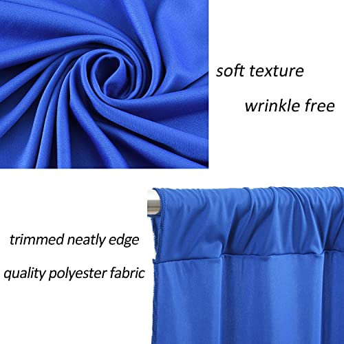 AK TRADING CO. 10 feet x 10 feet Polyester Backdrop Drapes Curtains Panels with Rod Pockets - Wedding Ceremony Party Home Window Decorations - Royal Blue (DRAPE-5x10-ROYAL)