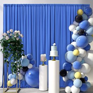 AK TRADING CO. 10 feet x 10 feet Polyester Backdrop Drapes Curtains Panels with Rod Pockets - Wedding Ceremony Party Home Window Decorations - Royal Blue (DRAPE-5x10-ROYAL)