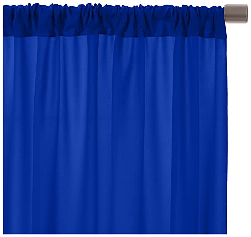 AK TRADING CO. 10 feet x 10 feet Polyester Backdrop Drapes Curtains Panels with Rod Pockets - Wedding Ceremony Party Home Window Decorations - Royal Blue (DRAPE-5x10-ROYAL)