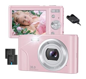 digital cameras for kids digital camera, hd 1080p vlogging camera 2.4″ lcd compact camera with 16x digital zoom,powerful cameras for photography, portable mini camera for adult, beginners