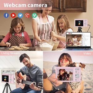 Digital Cameras for Kids Digital Camera, HD 1080P Vlogging Camera 2.4" LCD Compact Camera with 16X Digital Zoom,Powerful Cameras for Photography, Portable Mini Camera for Adult, Beginners