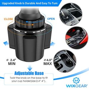 WixGear Magnetic Cup Holder Phone Mount, Extendable Arm Universal Car Cup Holder Adjustable Base Automobile Cup Holder Smart Phone Cradle Car Mount