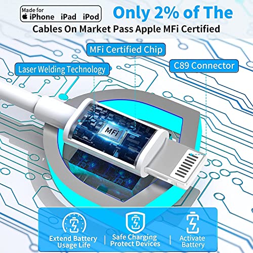 iPhone Car Charger, [Apple MFI Certified] 38W Fast Car Charger iPhone USB C Car Charger Dual Port Cigarette Lighter Adapter with 2Pack Lightning Cable for Apple iPhone 14 13 12 11 XS XR X 8 7, iPad