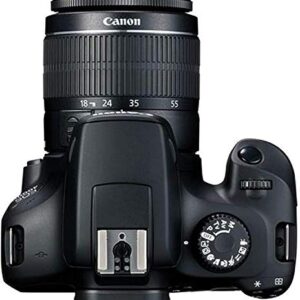 Canon EOS 4000D DSLR Camera w/Canon EF-S 18-55mm F/3.5-5.6 III Zoom Lens + Case + 32GB SD Card+ More+ TopKnotch Cloth (Renewed)