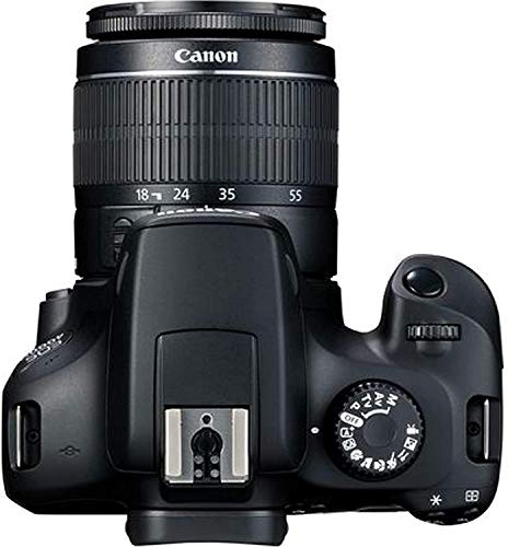 Canon EOS 4000D DSLR Camera w/Canon EF-S 18-55mm F/3.5-5.6 III Zoom Lens + Case + 32GB SD Card+ More+ TopKnotch Cloth (Renewed)