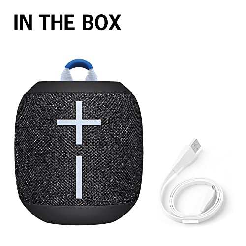 Ultimate Ears WONDERBOOM 3, Small Portable Wireless Bluetooth Speaker, Big Bass 360-Degree Sound for Outdoors, Waterproof, Dustproof IP67, Floatable, 131 ft Range - Active Black