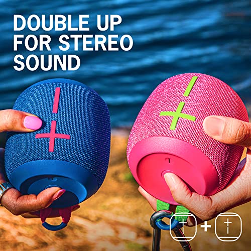 Ultimate Ears WONDERBOOM 3, Small Portable Wireless Bluetooth Speaker, Big Bass 360-Degree Sound for Outdoors, Waterproof, Dustproof IP67, Floatable, 131 ft Range - Active Black