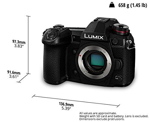 Panasonic LUMIX G9 4K Digital Camera, (DC-G9KBODY) (Black)