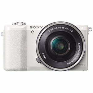 Sony Alpha a5100 Mirrorless Digital Camera with 16-50mm Lens (White) + Battery + Charger + 32GB Bundle 5 - International Version (No Warranty)