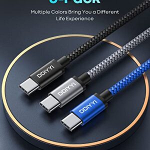 USB C to USB C Cable [6.6ft, 3-Pack], 60W Fast Charging USB Type C Charger Cable Braided for Samsung S22 S21 S20 ultra 5G S10, Note 20 Ultra, Pixel 7 6 Pro 6a 5a 4a 5 4 XL, USB-C Laptop & USB-C Tablet