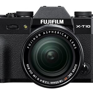 Fujifilm X-T10 Black Mirrorless Digital Camera Kit with XF 18-55mm F2.8-4.0 R LM OIS Lens - International Version