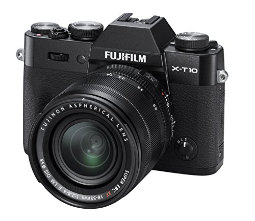 Fujifilm X-T10 Black Mirrorless Digital Camera Kit with XF 18-55mm F2.8-4.0 R LM OIS Lens - International Version