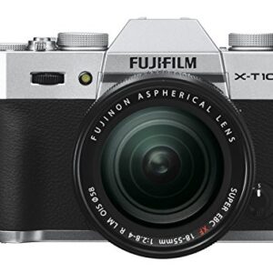 Fujifilm X-T10 Silver Mirrorless Digital Camera Kit with XF 18-55mm F2.8-4.0 R LM OIS Lens - International Version (No Warranty)