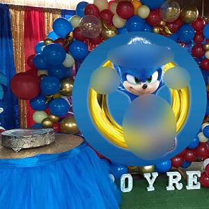 Baby Birthday Party Backdrop 7.5ft Diameter Round Cover Background Cartoon Hedgehog Theme Baby Shower Table Decoration Elastic Washable Ironable Fabric