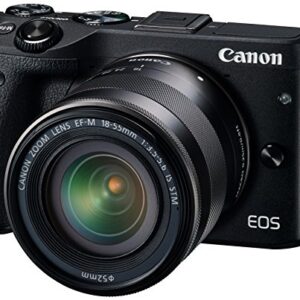 Canon EOS M3 Mirrorless Camera (Black) with EF-M 18-55mm f/3.5-5.6 IS STM Lens - International Version (No Warranty)