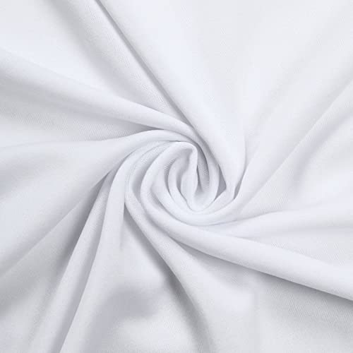 Efavormart 7.5ft White 2-Sided Spandex Fit Round Wedding Arch Backdrop Cover