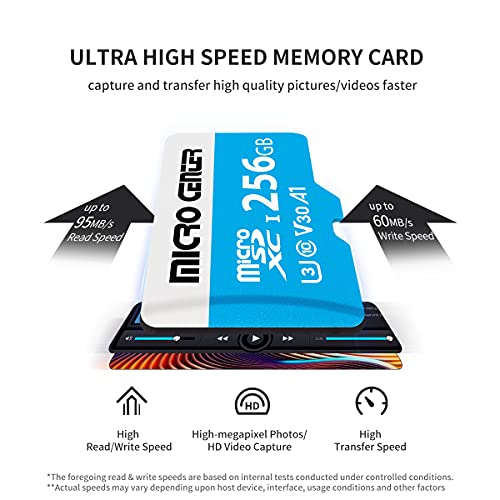 Micro Center Premium 256GB microSDXC Card, Nintendo-Switch Compatible Micro SD Card, UHS-I C10 U3 V30 4K UHD Video A1 Flash Memory Card with Adapter (256GB)