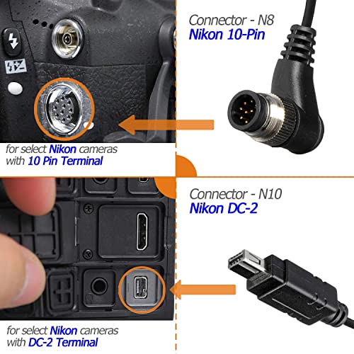 AODELAN Wireless Shutter Release Remote Control for Nikon D750, D5300, D5600, D7200, D7500, Z6, Z7, Z9, D800, D850, Coolpix P1000