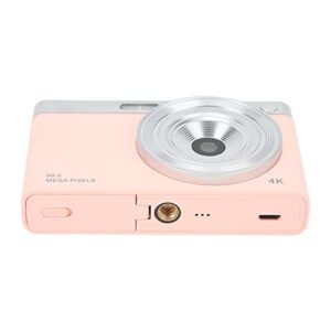 Jeanoko Portable Camera, 16X Zoom 50MP Pixels AF Autofocus Digital Camera ABS Metal for Shooting(Pink)