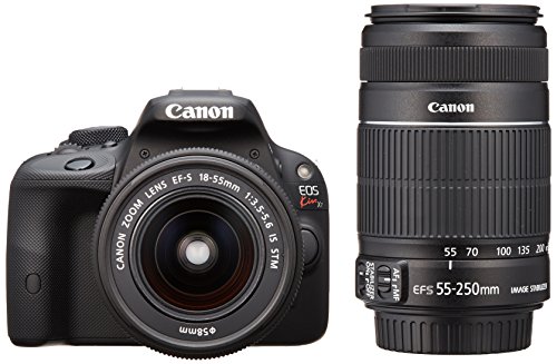 Canon DSLR Camera EOS Kiss X7 with EF-S18-55mm and EF-S55-250mm - International Version (No Warranty)