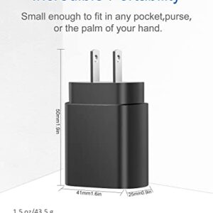 USB C Fast Charger, 25W PD Type C Super Fast Charger for Samsung Galaxy S20/S20+/S20 Ultra/S21/S21+/S21 Ultra/Note 20 Ultra/Note 20/Note 10+/Note 10, with 6Ft USB C to USB C Charging Cable