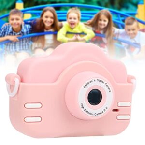 Kids Mini Camera 2 Inch Screen 2MP High Definition Cartoon Digital Camera Video Recorder Toy,for Photo and Video, Timed Shooting(Single Shot Pink)