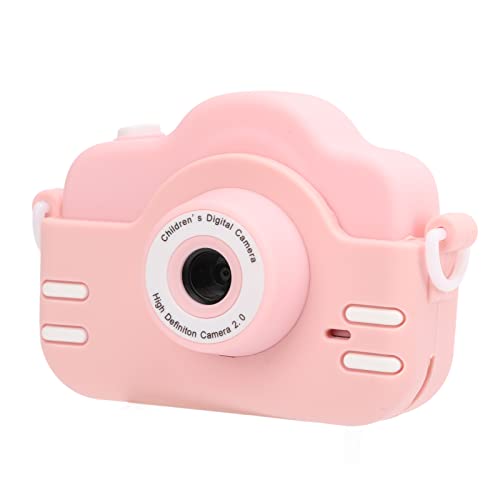 Kids Mini Camera 2 Inch Screen 2MP High Definition Cartoon Digital Camera Video Recorder Toy,for Photo and Video, Timed Shooting(Single Shot Pink)