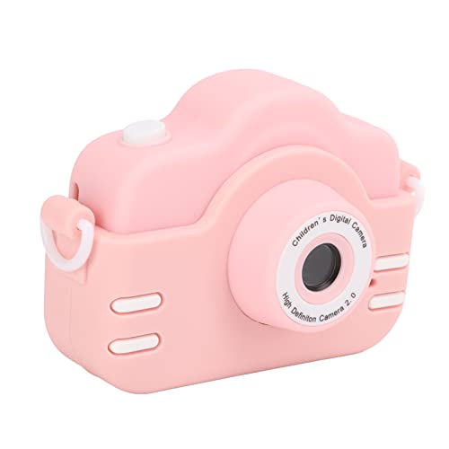 Kids Mini Camera 2 Inch Screen 2MP High Definition Cartoon Digital Camera Video Recorder Toy,for Photo and Video, Timed Shooting(Single Shot Pink)