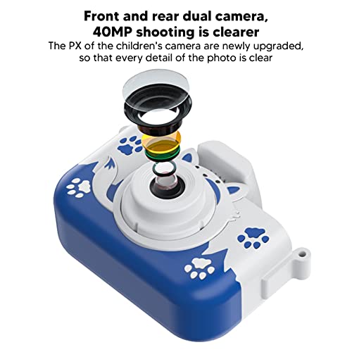 Kids Camera, 40MP Cartoon Children Camera Digital Video for Christmas Birthday Gift