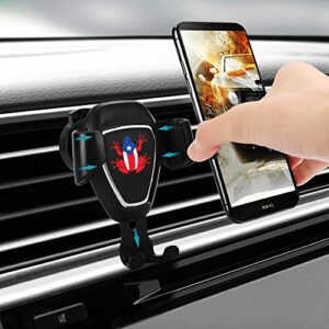 Hangoo Puerto Rico Coqui Car Mount Phone Holder Automatic Locking Universal Air Vent GPS Cell Phone Holder for Puerto Rico Car Accessories