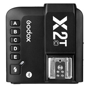 Godox X2T-C TTL Wireless Flash Trigger for Canon, 1/8000s HSS Bluetooth Connection Supports iOS/Android App Controller, TCM Function, 5 Separate Group Buttons, New Hotshoe Locking, New AF Assist Light