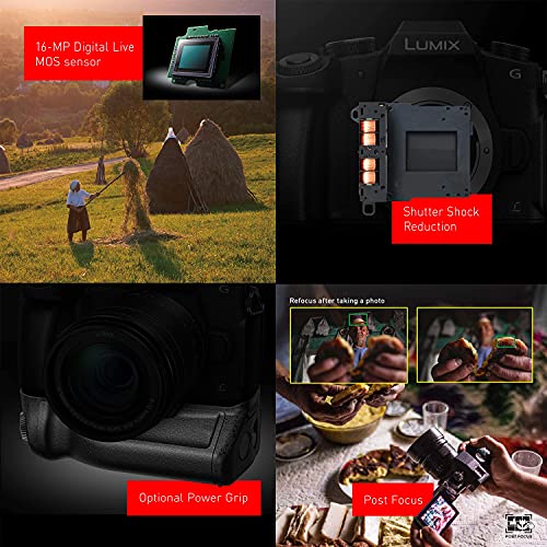 Panasonic Lumix DMC-G85 Mirrorless Micro Four Thirds Digital Camera with Panasonic 12-60mm Lens + 64GB Memory Card, Backpack, Flash, Editing Software Kit & More