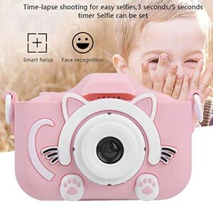 Asixxsix Digital Children Camera, Sturdy ABS Practical Durable Children Camera, for Children Kids Taking Pictures Toy Holiday Birthday Gift(Pink)