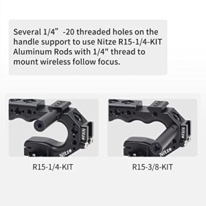 Nitze Stinger Handle NATO Top Handle with Quick Release NATO Clamp, NATO Rail and Cold Shoe Adapter for Camera Rig - PA28-A