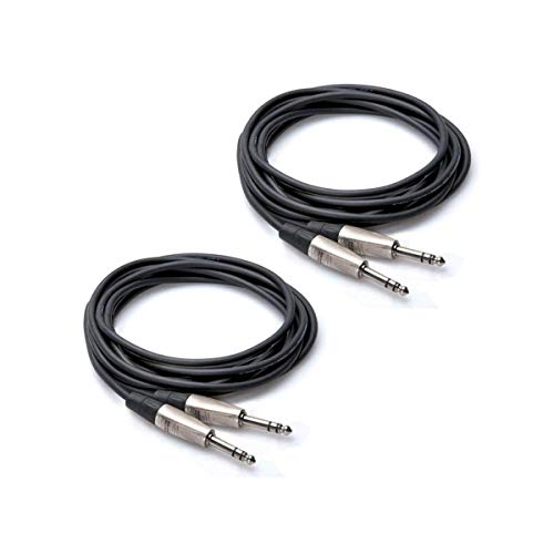 HOSA Technology 2X Pro Balanced 1/4" TRS Male to 1/4" TRS Male Interconnect Audio Cable 5'