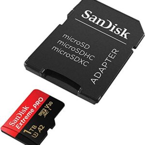 SanDisk Extreme Pro 1TB Micro SD Memory Card for Insta360 One RS Twin, One RS 4K, One RS 1-inch Action Camera (SDSQXCZ-1T00-GN6MA) v30 4k A2 Bundle with 1 Everything But Stromboli MicroSD Card Reader