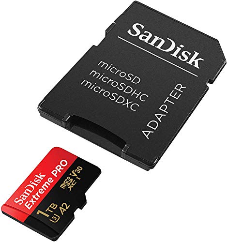 SanDisk Extreme Pro 1TB Micro SD Memory Card for Insta360 One RS Twin, One RS 4K, One RS 1-inch Action Camera (SDSQXCZ-1T00-GN6MA) v30 4k A2 Bundle with 1 Everything But Stromboli MicroSD Card Reader