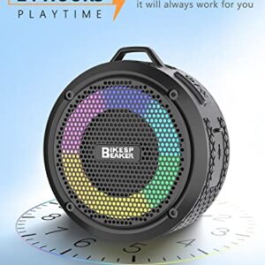 PEYOU IPX7 Waterproof Speaker, Bluetooth Shower Speaker 5.0 Waterproof with Suction Cup, Playtime RGB Lights, 360° Surround Sound Rich Bass for Outdoors, Mini Speaker for Beach/Hiking/Travel/Pool