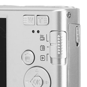 Compact Camera, Digital Camera Rechargeable Lithium Ion Battery 48MP Image Resolution 16X Digital Zoom Built in Fill Light for Beginners (Silver)