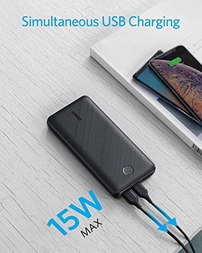 Anker Portable Charger, 325 Power Bank (PowerCore Essential 20K) 20000mAh Battery Pack with USB-C (Recharge Only) and PowerIQ Technology for iPhone, Samsung Galaxy, and More