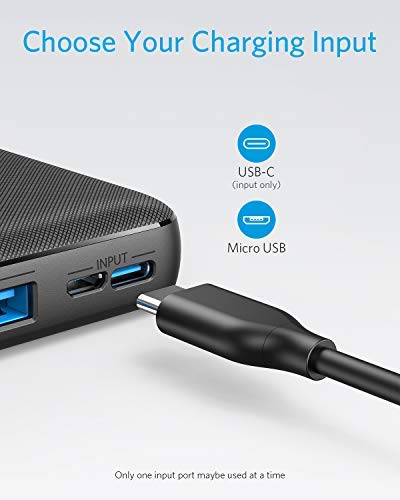 Anker Portable Charger, 325 Power Bank (PowerCore Essential 20K) 20000mAh Battery Pack with USB-C (Recharge Only) and PowerIQ Technology for iPhone, Samsung Galaxy, and More