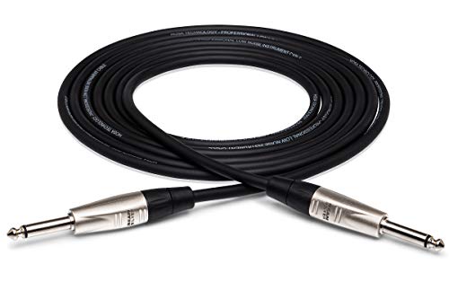 Hosa HPP-005 Pro Unbalanced Interconnect, REAN 1/4 in TS to Same, 5 ft