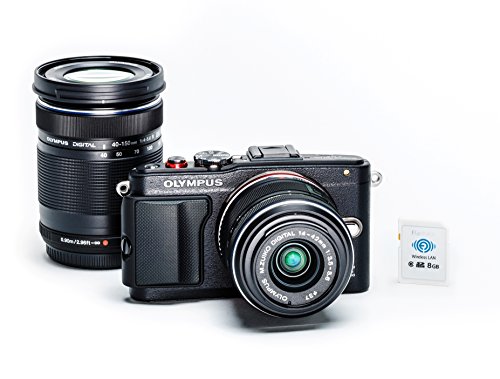 Olympus PEN E-PL6 Two Lens Kit + FlashAir Memory Card