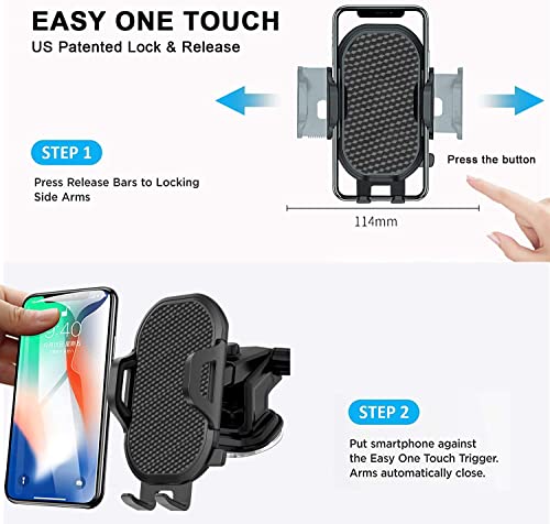 Car Phone Mount Holder Dashboard/Windshield/Air Vent for Moto G Power/G Stylus 2020 2021 2022/G 5G,G Play/G Pure/G100,G7 G6 Play Power Plus,Z4,G Fast,Edge/Edge Plus,Motorola One 5G Ace,E 2020/E6 E5