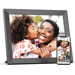 fullja wifi large digital photo frame 15 inch – smart digital picture frame, 32gb, motion sensor, full function, share photos and videos via app or email, unlimited cloud storage, wall mountable