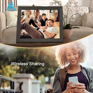 FULLJA WiFi Large Digital Photo Frame 15 inch - Smart Digital Picture Frame, 32GB, Motion Sensor, Full Function, Share Photos and Videos via App or Email, Unlimited Cloud Storage, Wall Mountable