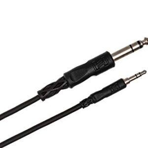 Hosa CMS-110 3.5 mm TRS to 1/4" TRS Stereo Interconnect Cable, 10 Feet