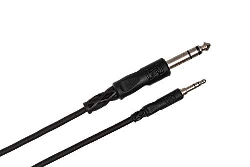 Hosa CMS-110 3.5 mm TRS to 1/4" TRS Stereo Interconnect Cable, 10 Feet